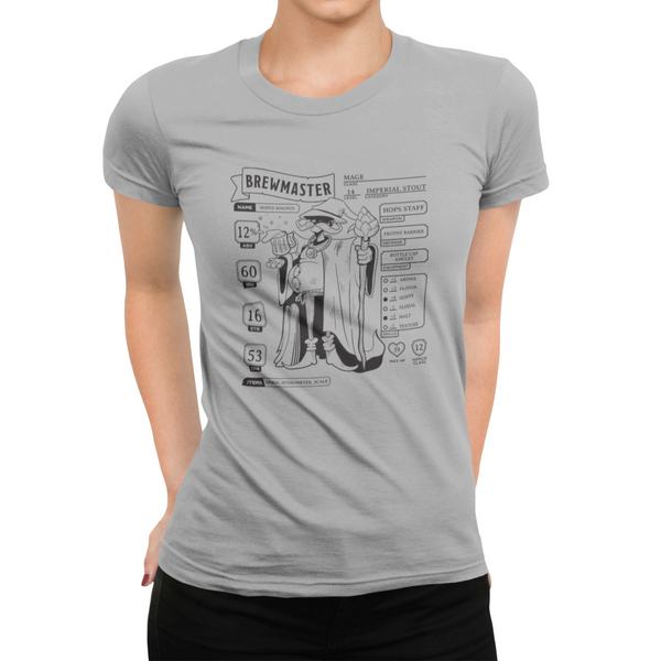 Brewmaster Character Sheet Homebrewing Beer T Shirt Homebrewing T